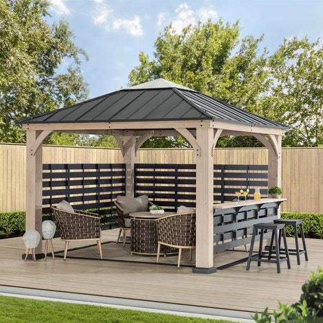 7 Sunjoy Sturdy Bold Frame Hardtop Gazebo: Better Outdoor Wind Resista ...