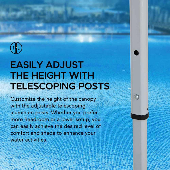 10x10 Gazebo Floating Pool Canopy for Instant Shade - SUNJOY