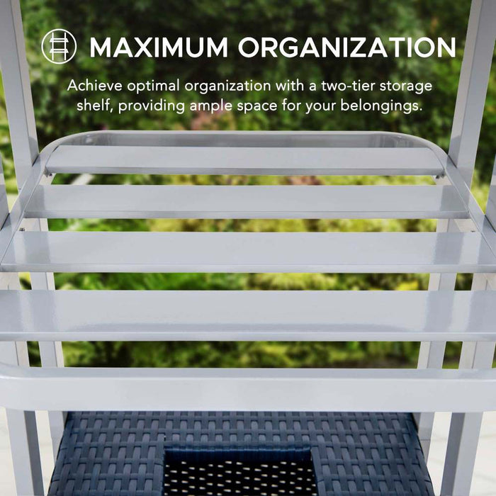 Poolside Towel Storage Valet for Indoor & Outdoor - SUNJOY