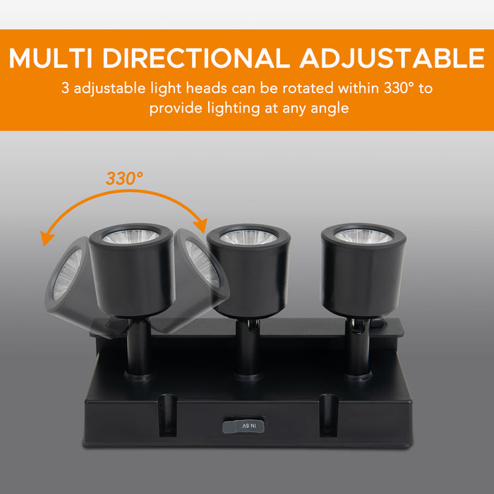 9W LED Spot Light | Battery Operated Spotlight - SUNJOY