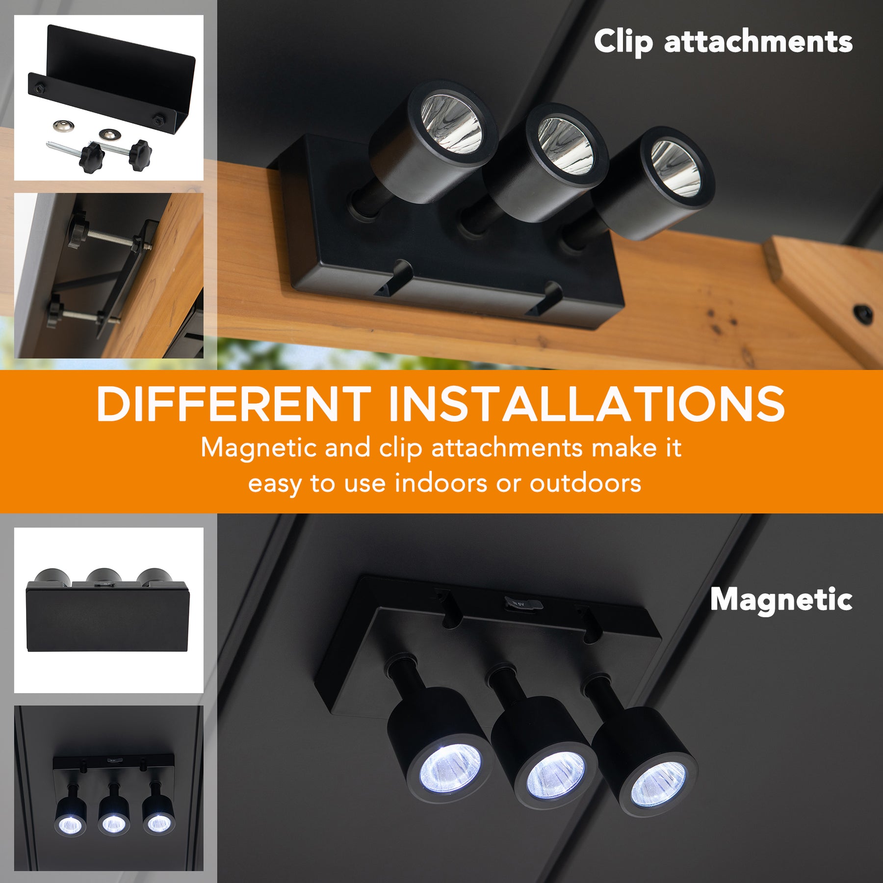 9W LED Spot Light | Battery Operated Spotlight - SUNJOY