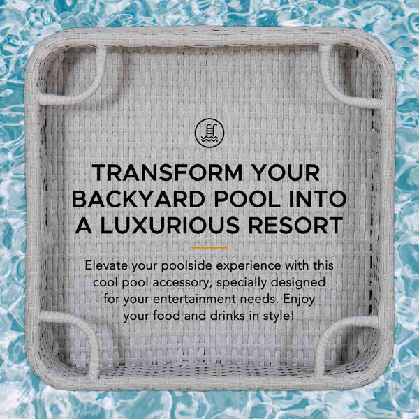 24x24 Floating Serving Tray for Pool Parties & Drinks | SUNJOY