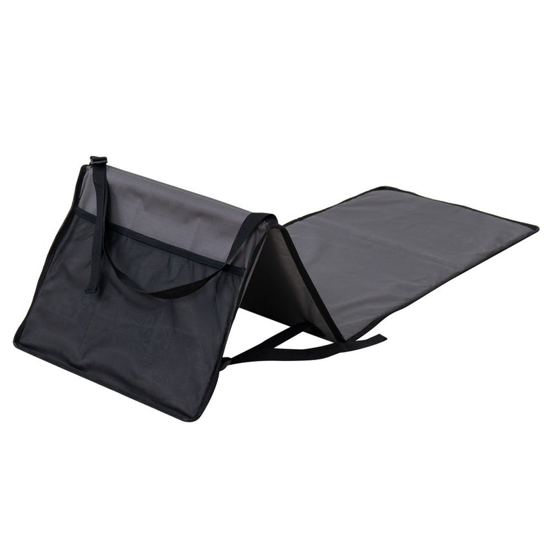 Gray Foldable Beach Mat - Portable 59" Reclining Mat Chair with ...