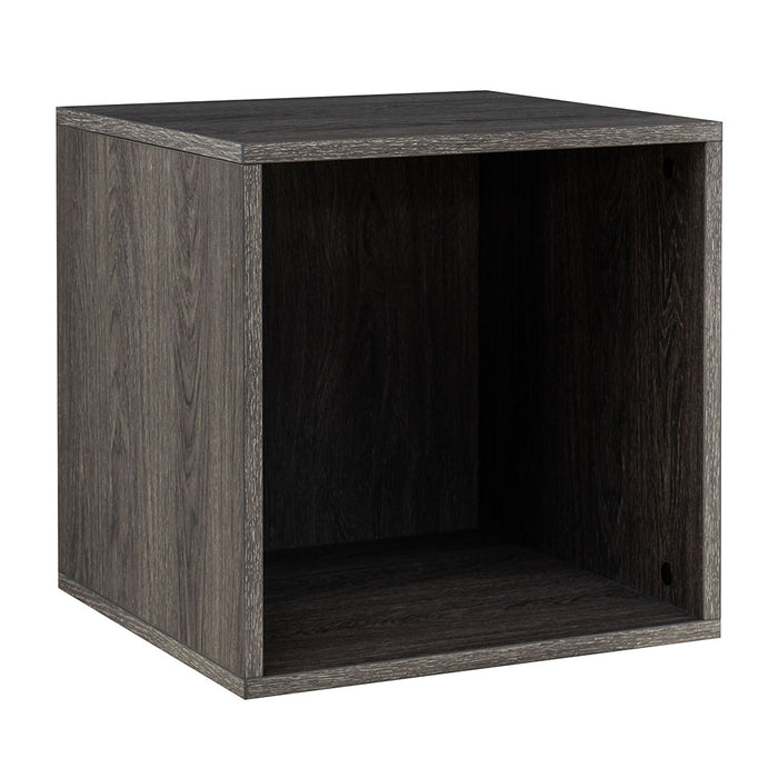 Quub Open Cabinet, Space Saving Stackable MDF Wood Cabinet - SUNJOY