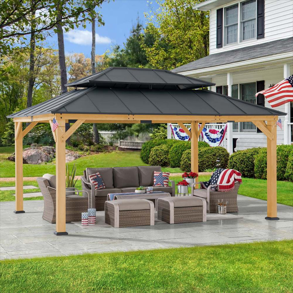 Styles We Love with Sunjoy Gazebos in Spring Afternoon – Golden Bull ...