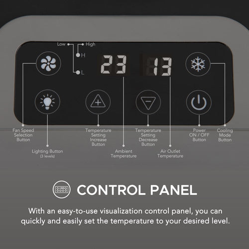 Gray IceCove Portable AC Bundle with Single Power Bank | SUNJOY