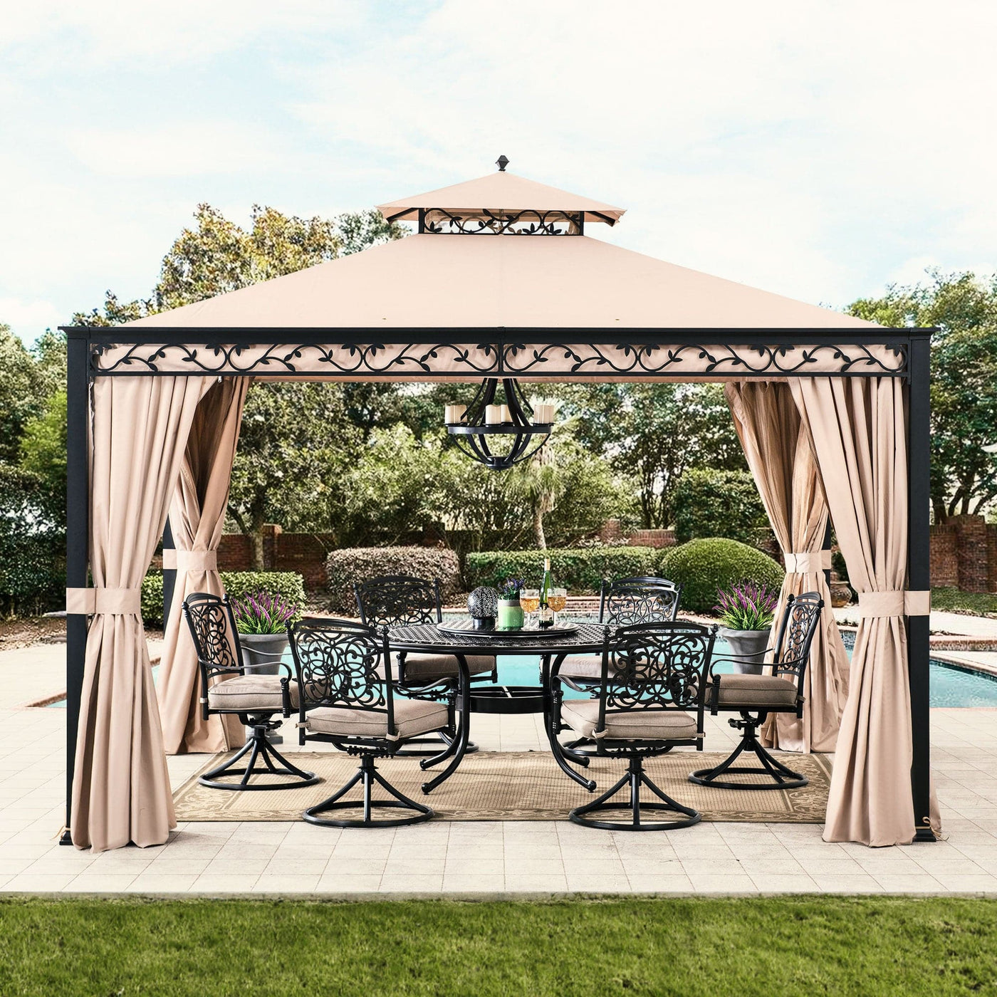 10x12 Hardtop & Metal Roof Gazebos for Patio - SUNJOY