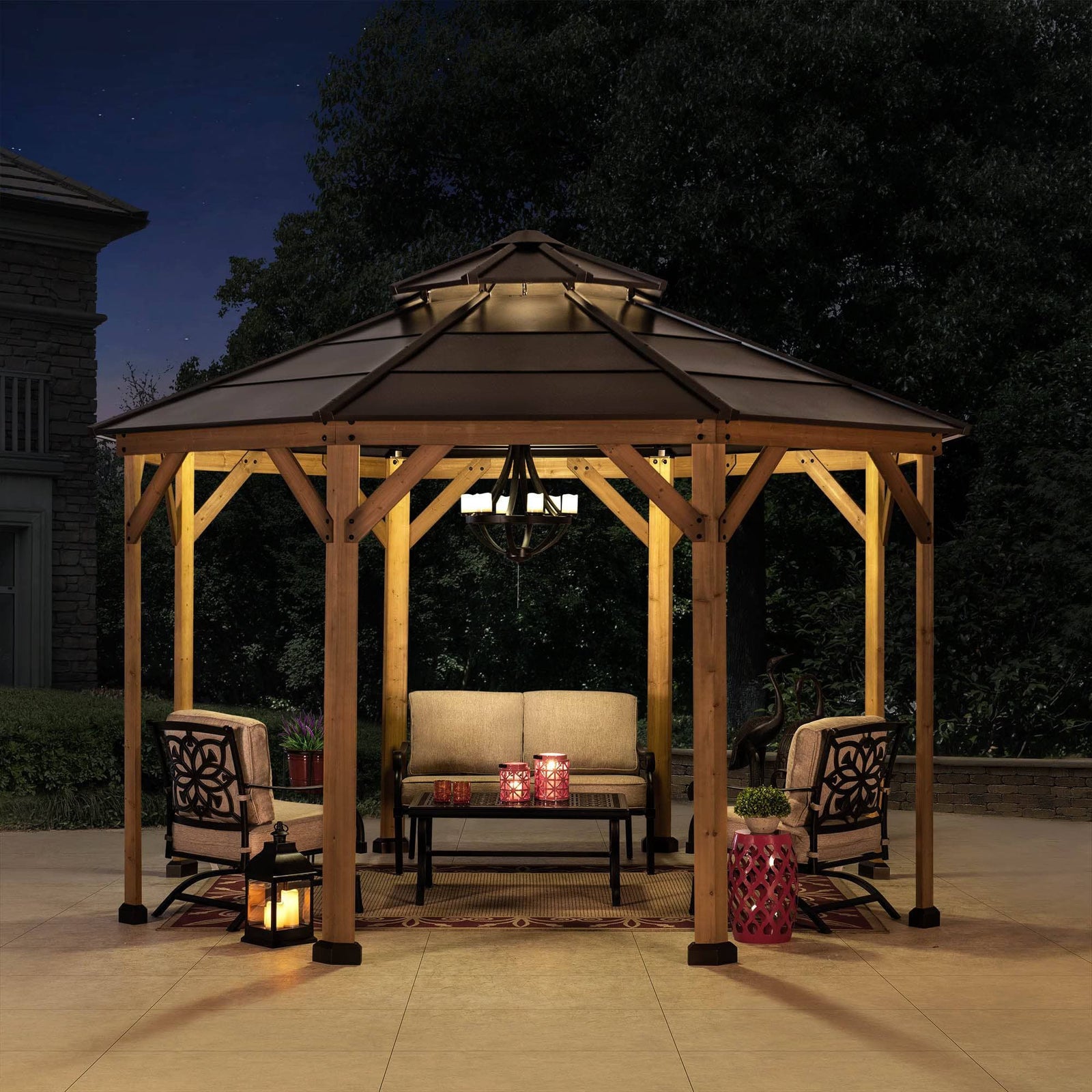 Cedar Wooden Gazebos for Sale - SUNJOY