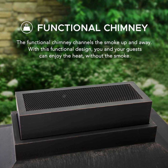 48 Inch Outdoor Stone Fireplace Kit with Chimney - SUNJOY